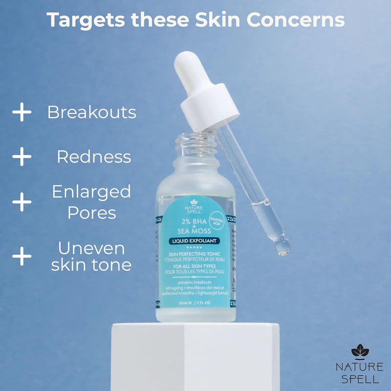 Nature Spell 2% BHA + Sea Moss Liquid Exfoliant (Salicylic Acid) – Ski ...